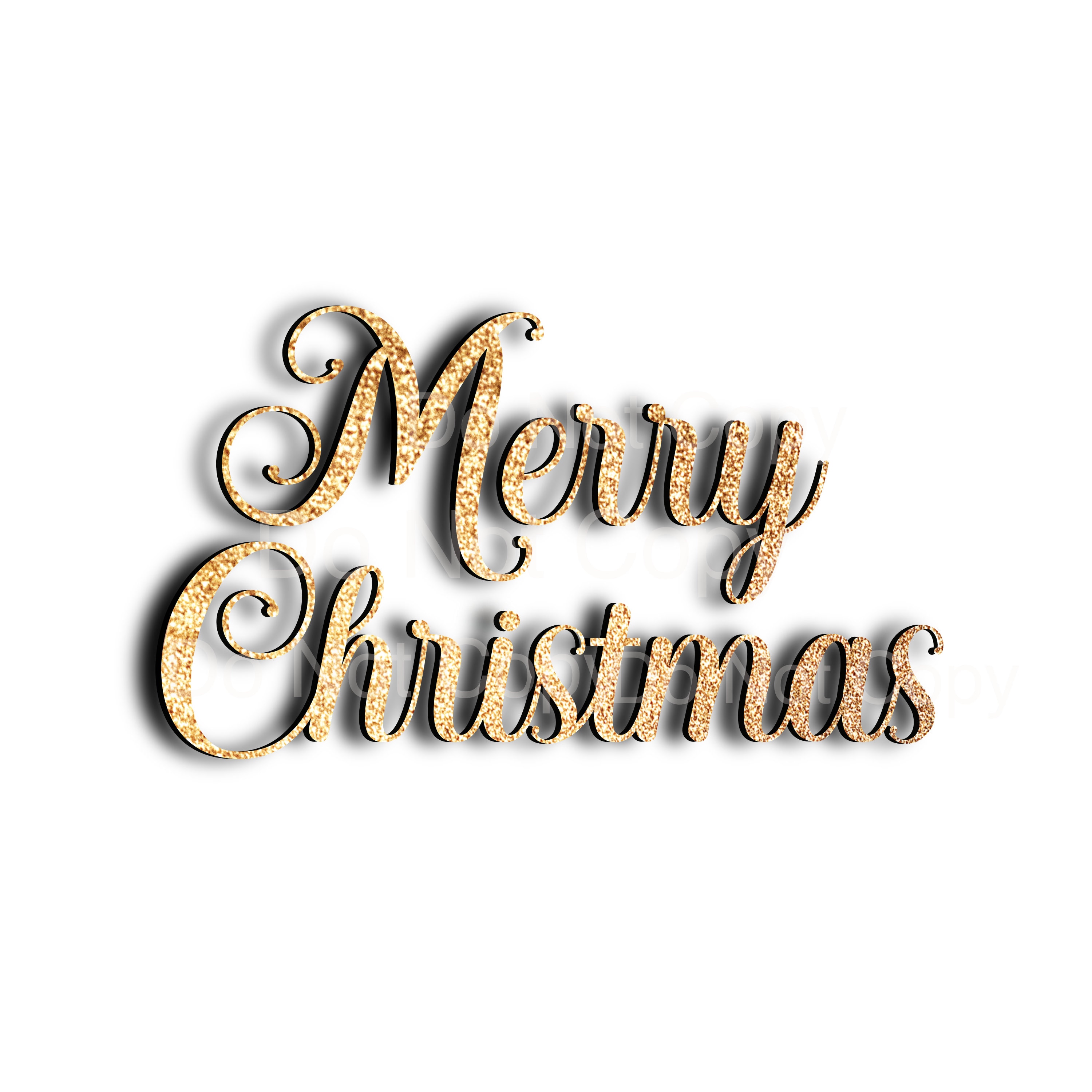 Merry Christmas Gold Glitter Digital Download, Instant Download ...