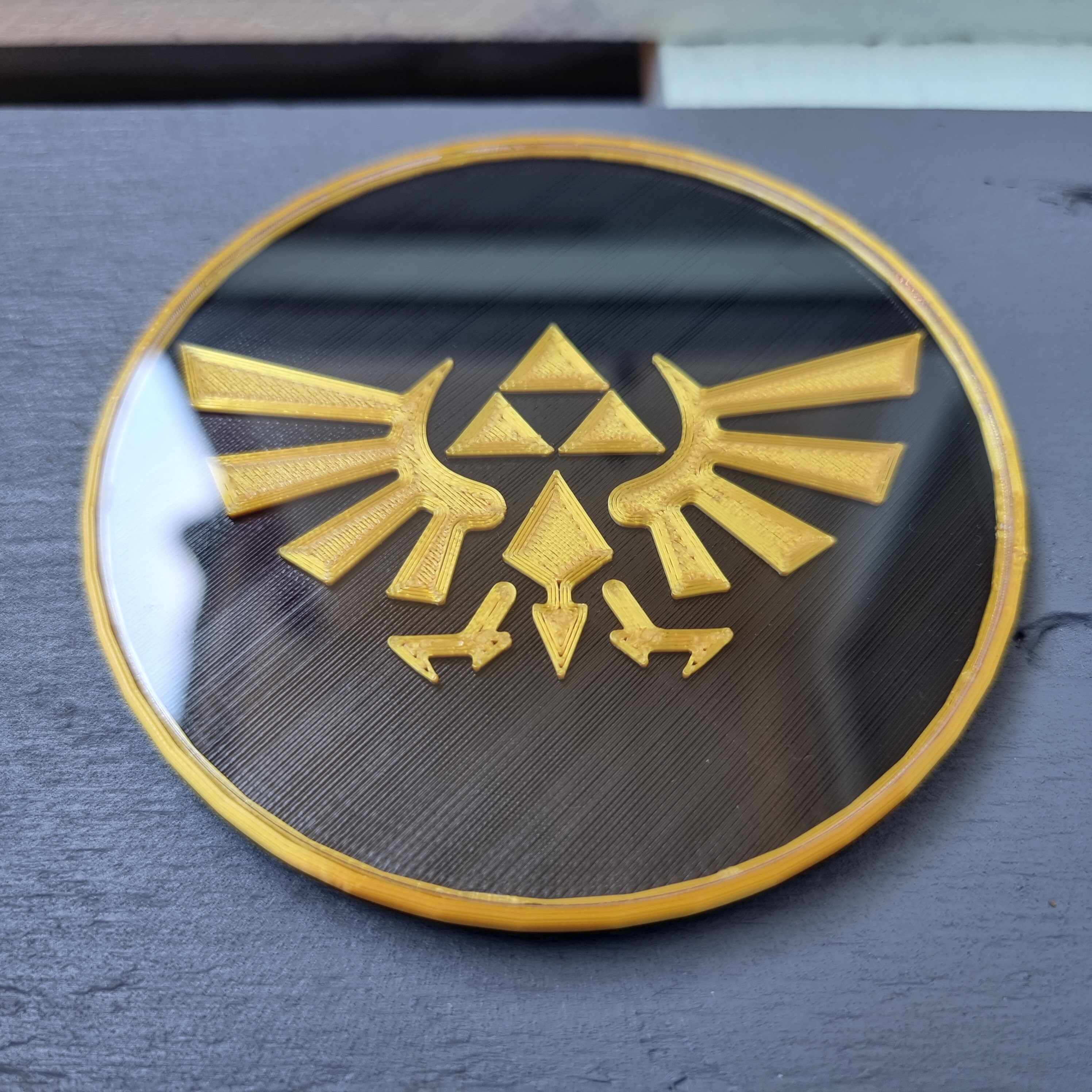 The Legend of Zelda Hyrcule Crest Triforce 3D Coaster - Etsy UK