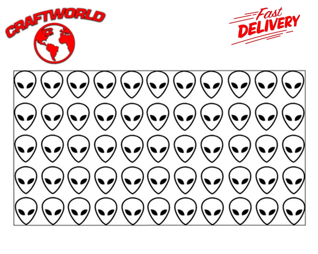 Alien Pattern Vinyl Painting Stencil for Crafts, Wood, Shirts, Shoes ...