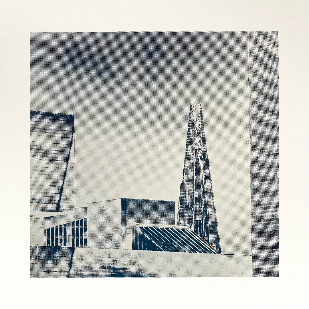 The Shard in White and Blue - Etsy