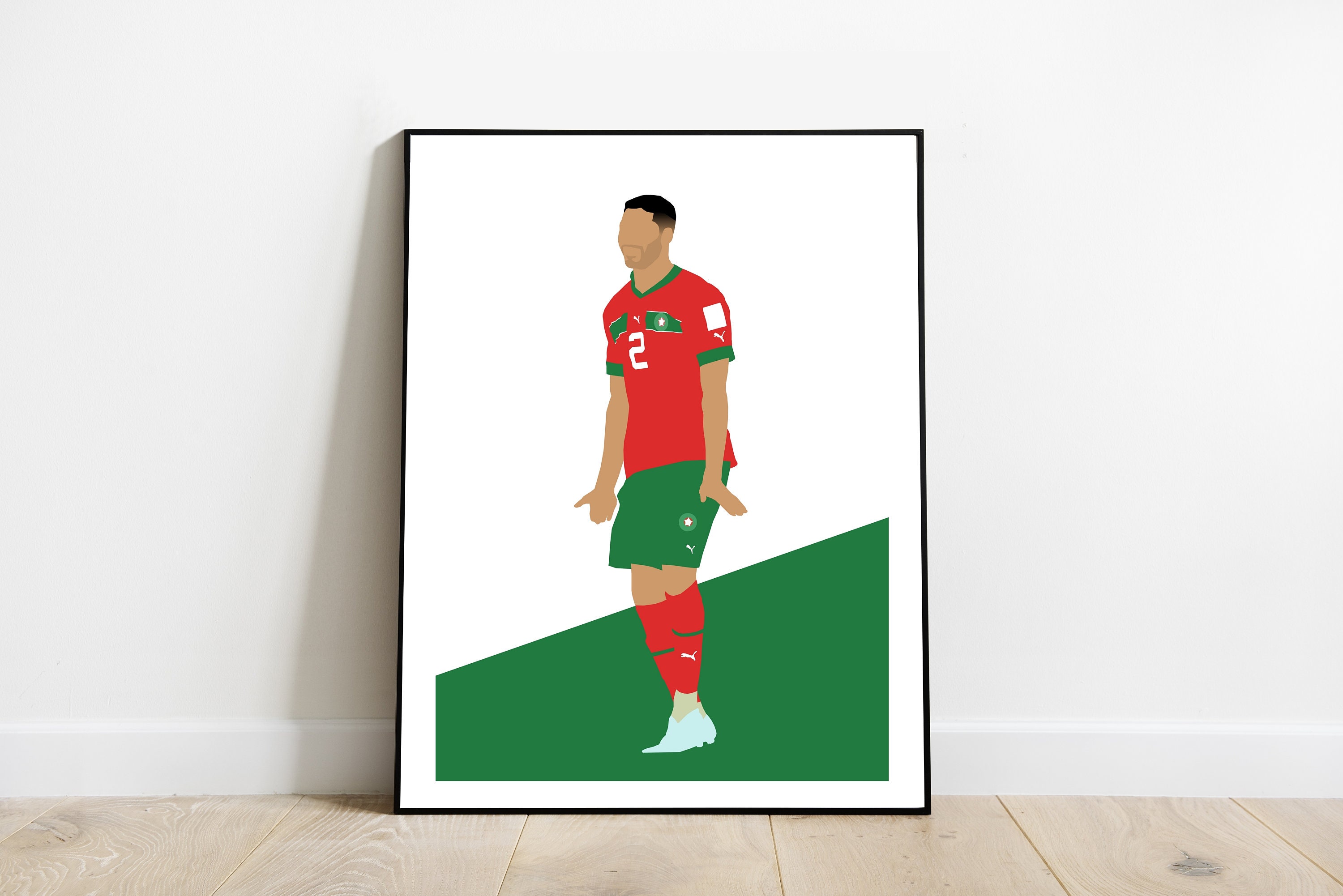 Achraf Hakimi Minimalist Poster Poster Printing - Etsy