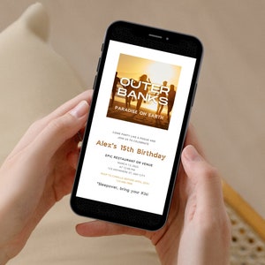 Outer Banks OBX Themed Birthday Invitation - Etsy