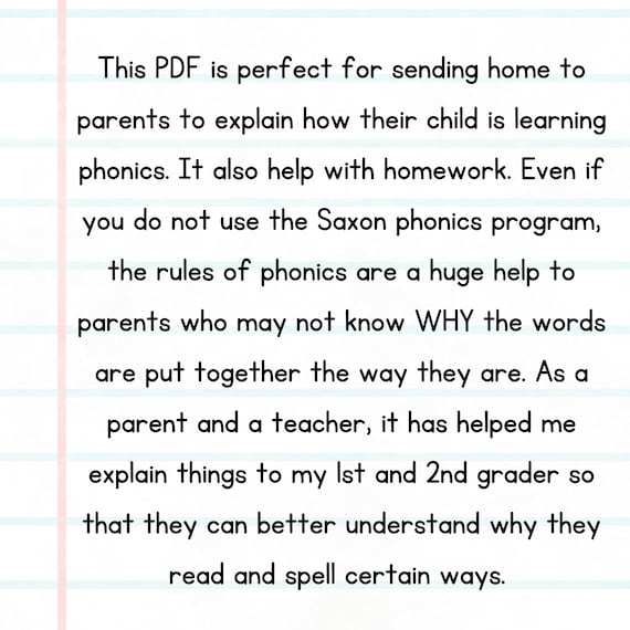 First Grade Saxon Phonics Lessons