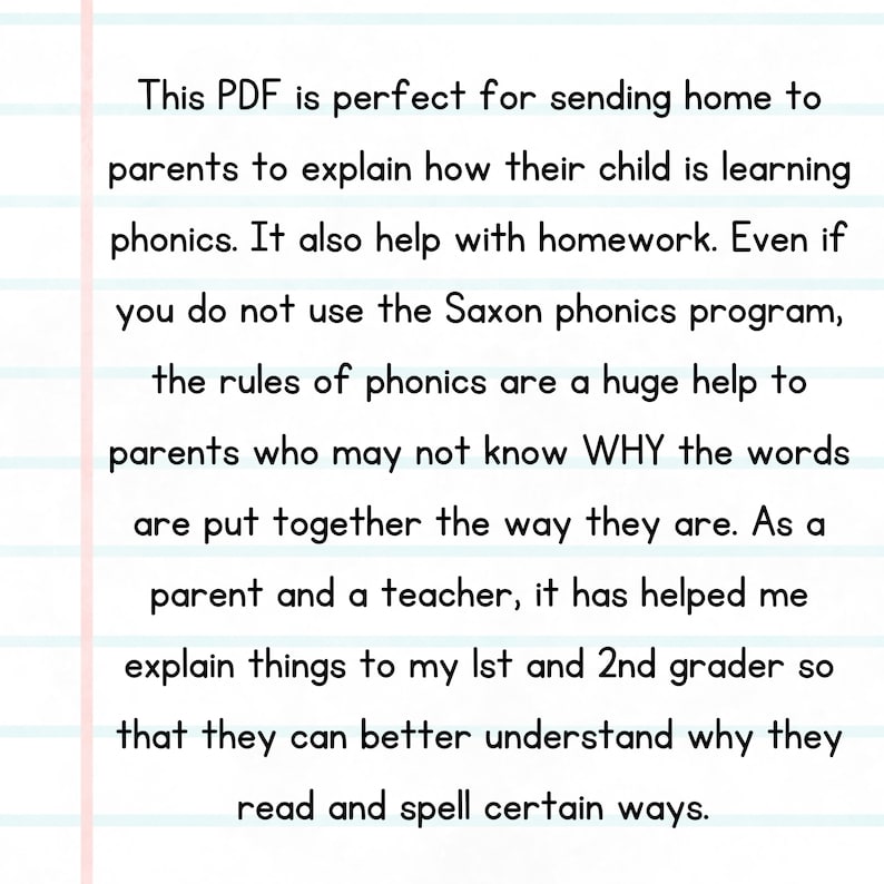 1st Grade Saxon Phonics Parent Guide for Coding and Rules | Phonics ...
