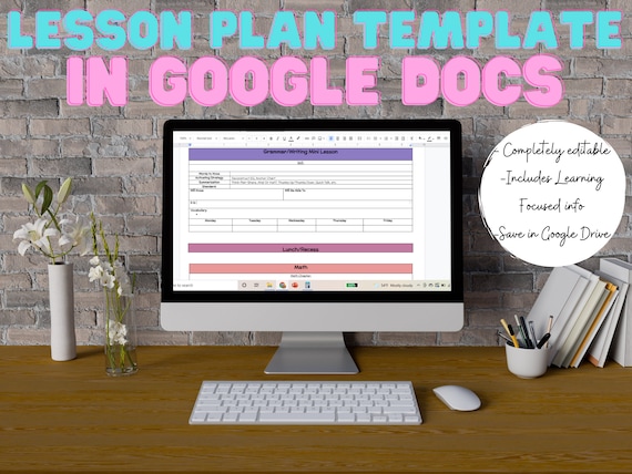 Editable Google Doc Lesson Plan Template Editable Lesson | Etsy