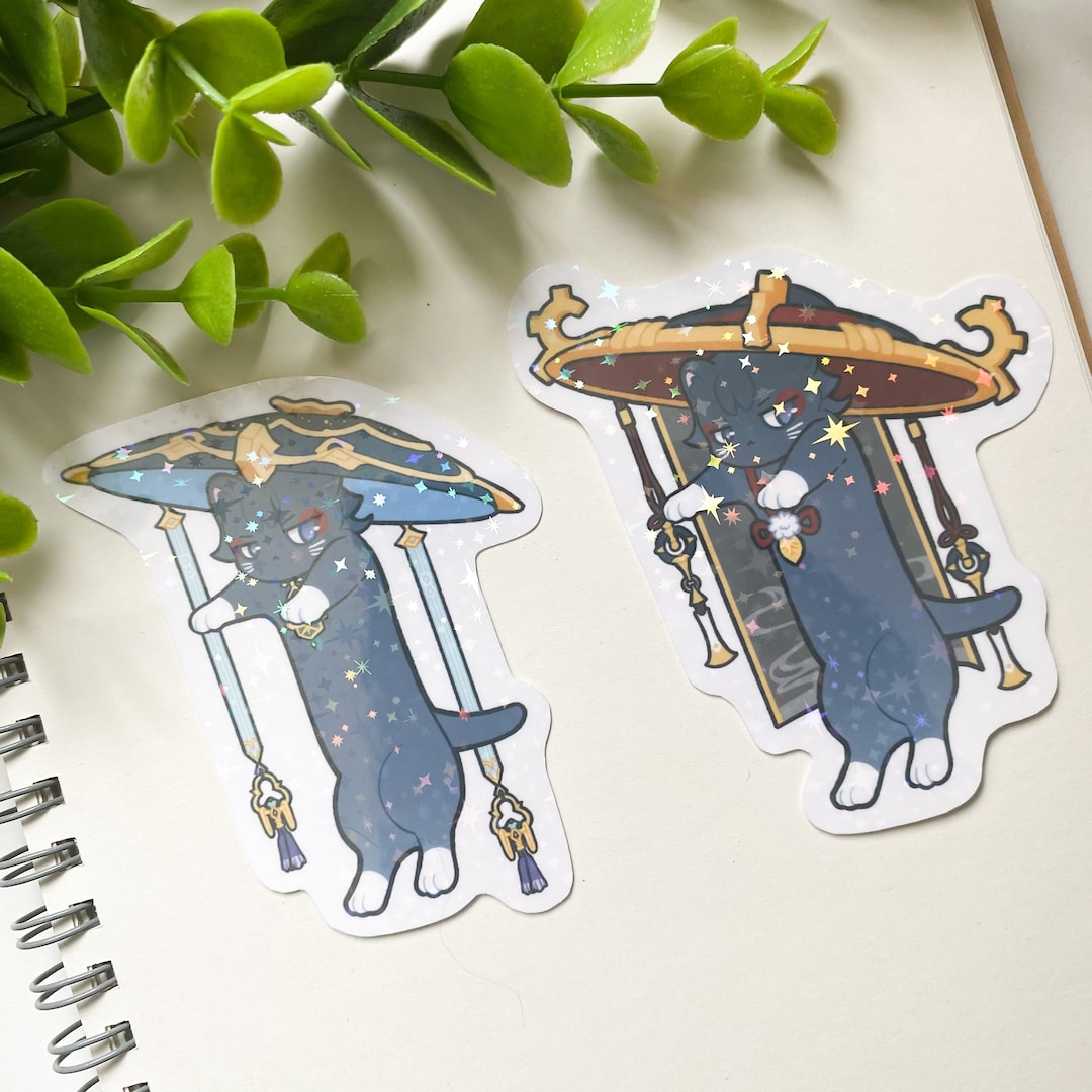 Scarameow and Wandermeow | Cute Scaramouche and Wanderer Long Cat ...