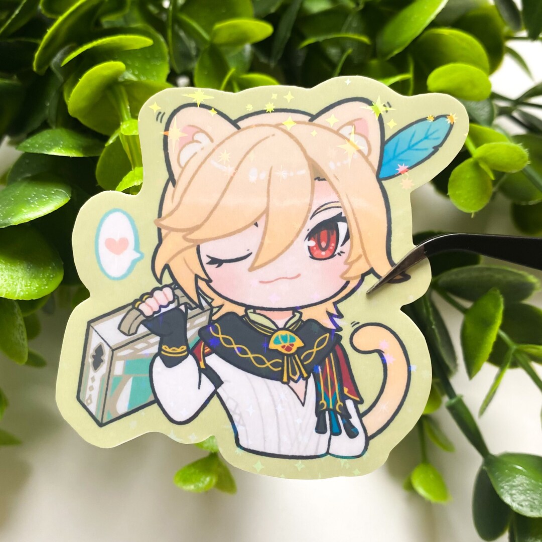 Nyaveh | Cute Kaveh Holographic Die Cut Vinyl Sticker - Etsy