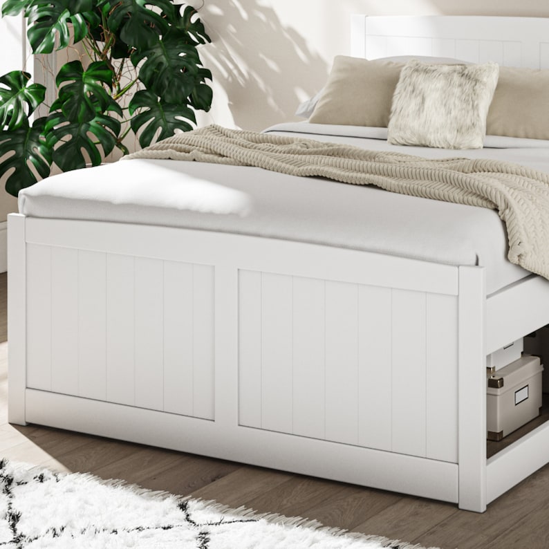 6 Door Storage White Wooden Bed Frame Small Double and - Etsy