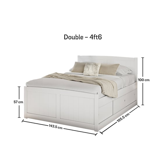 6 Door Storage White Wooden Bed Frame Small Double and Double Size 4ft and 4ft6 by Time4sleep maxistore Etsy Canada