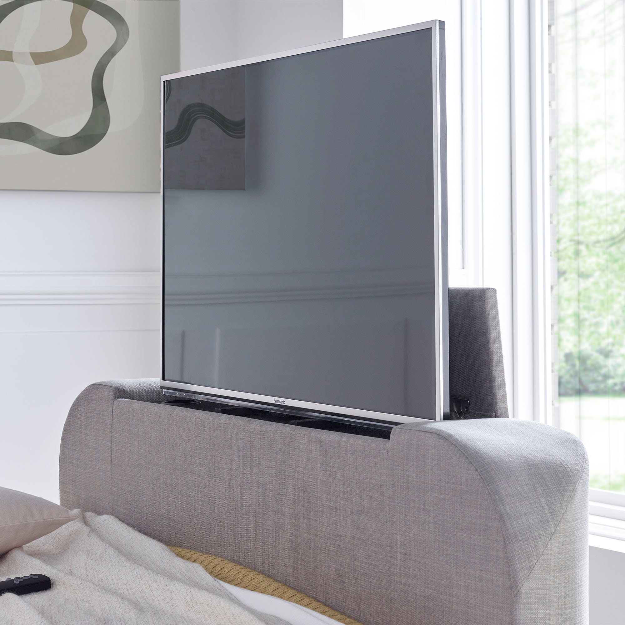 Small double tv bed frame store