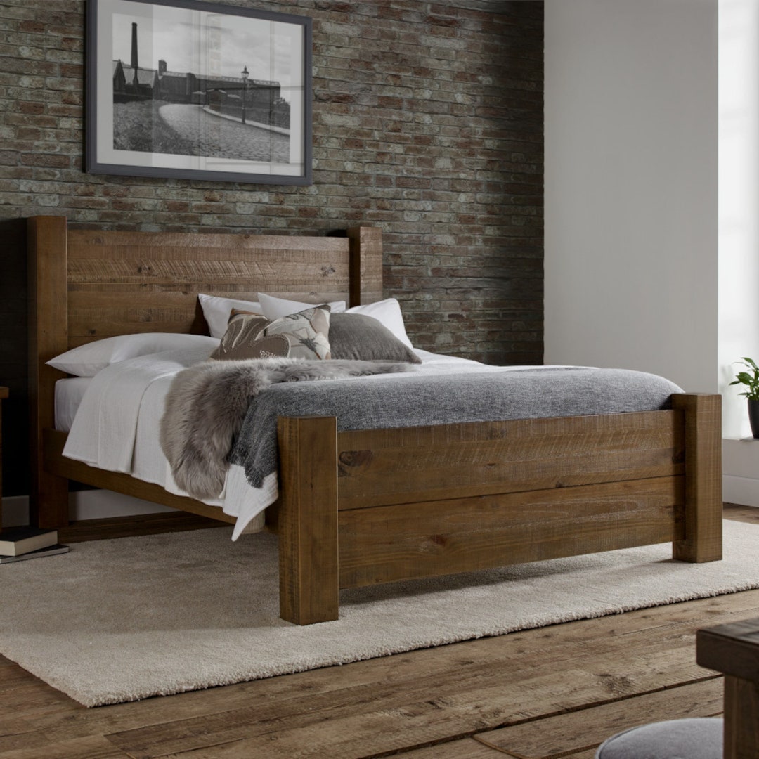 Solid Wooden Bed Frame Double/ King/ Super King by Time4sleep (plank ...
