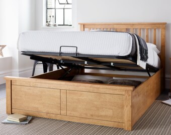 Super king wooden storage bed store
