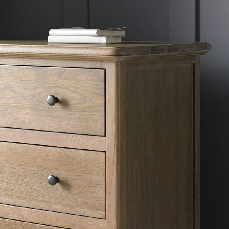 Solid Oak Weathered 3 Drawer Chest Bu Time4sleeo (loire) - Etsy
