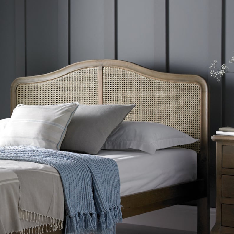 Loire Rattan Wooden Bed Frame - Double, King & Super King - Etsy