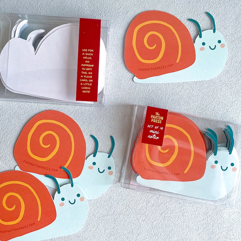 Mini Mail - Snail Shaped Notecards - Etsy