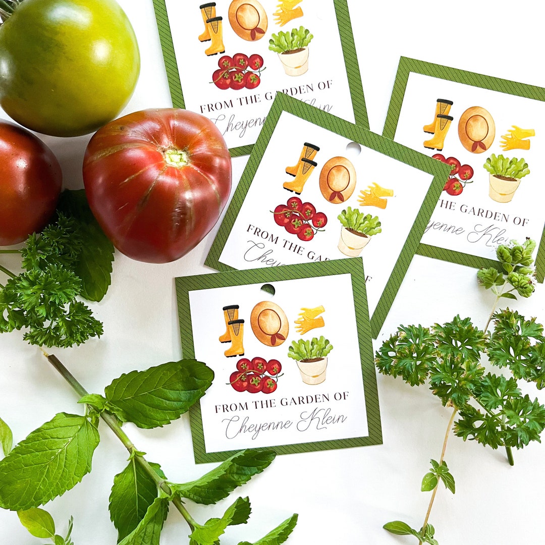 Personalized Garden Gift Tags or Stickers - Set of 30 - Etsy