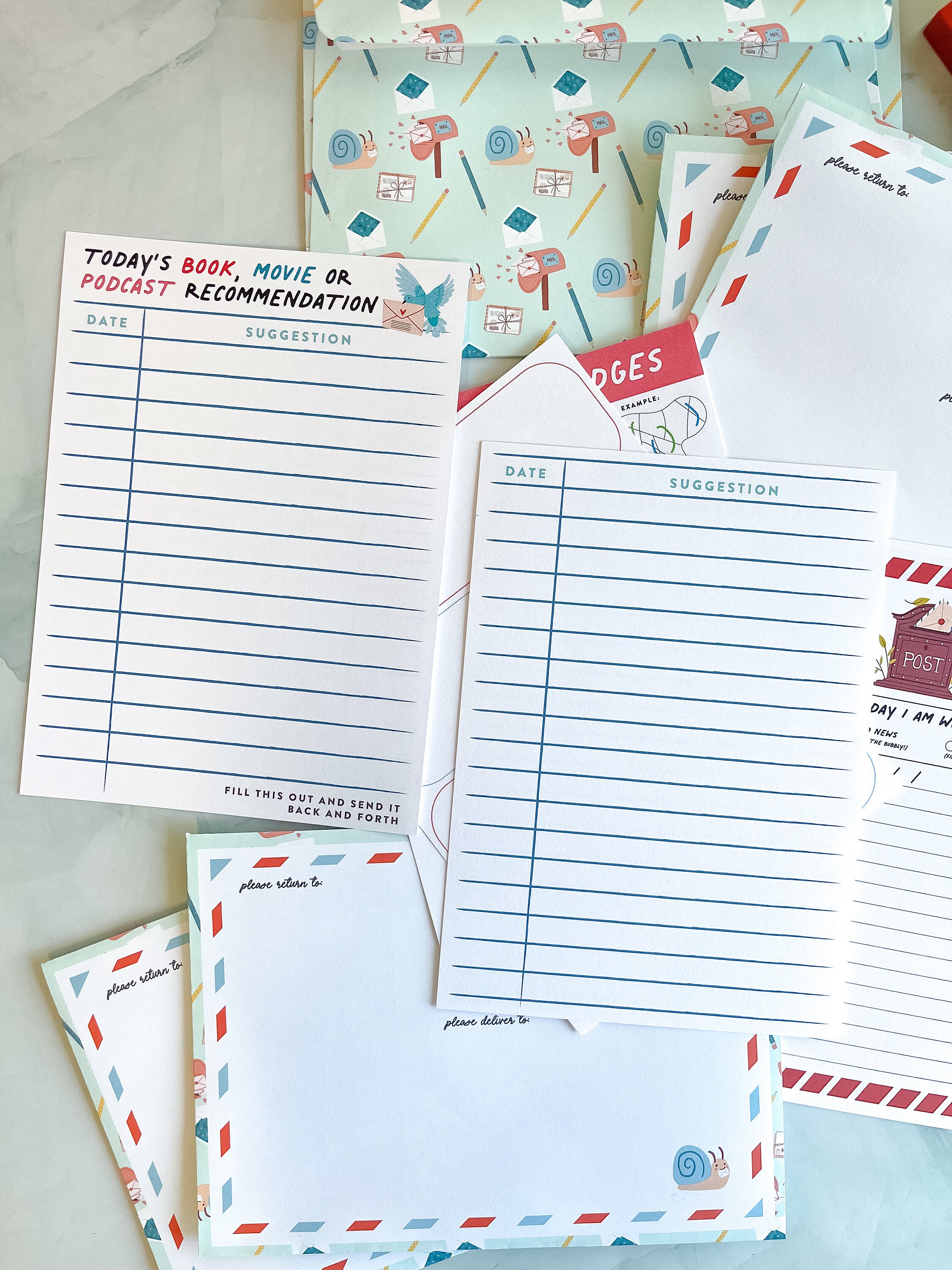 Snail Mail Letter Writing Kit - Etsy