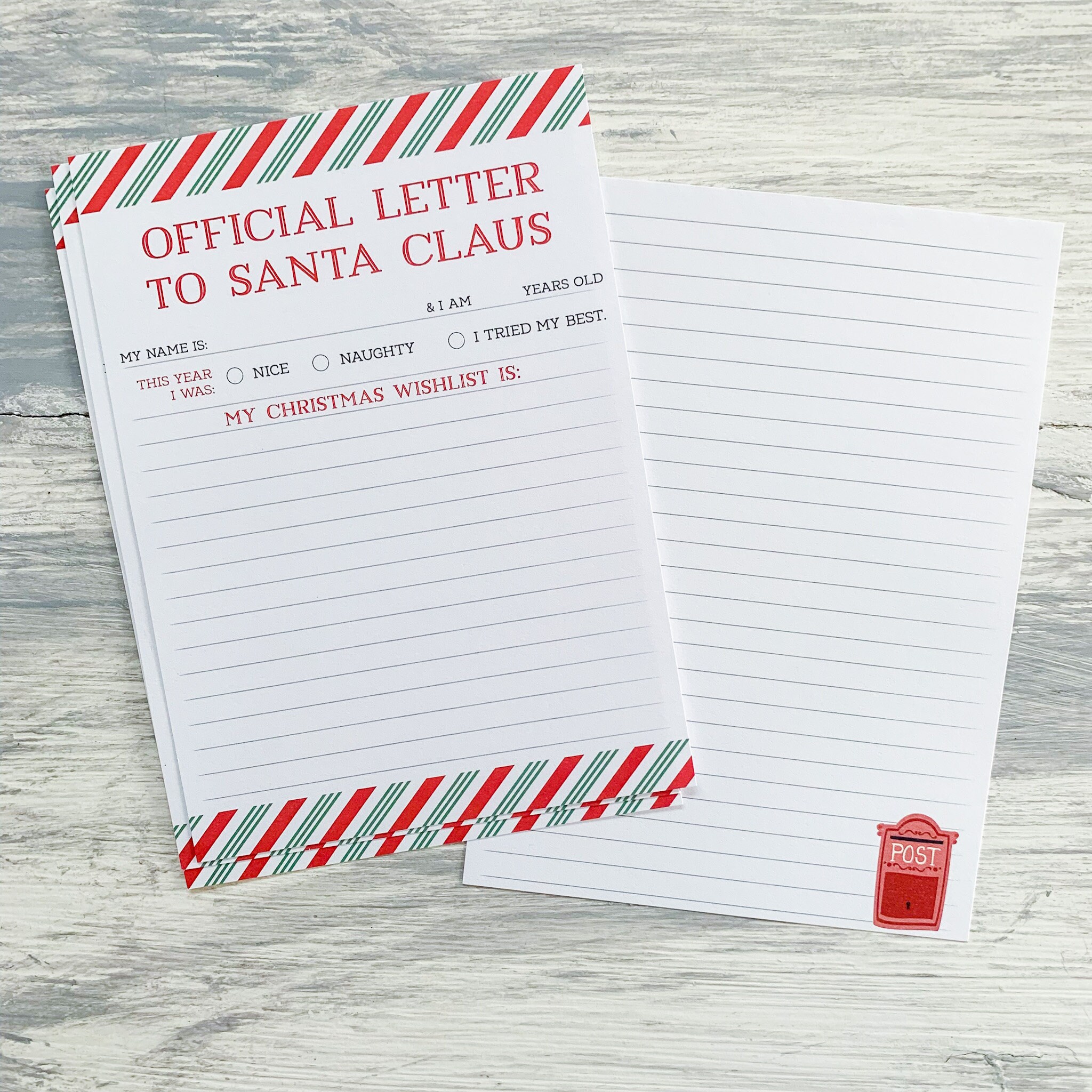 Snail Mail Letter to Santa Writing Kit Santa Stationery - Etsy