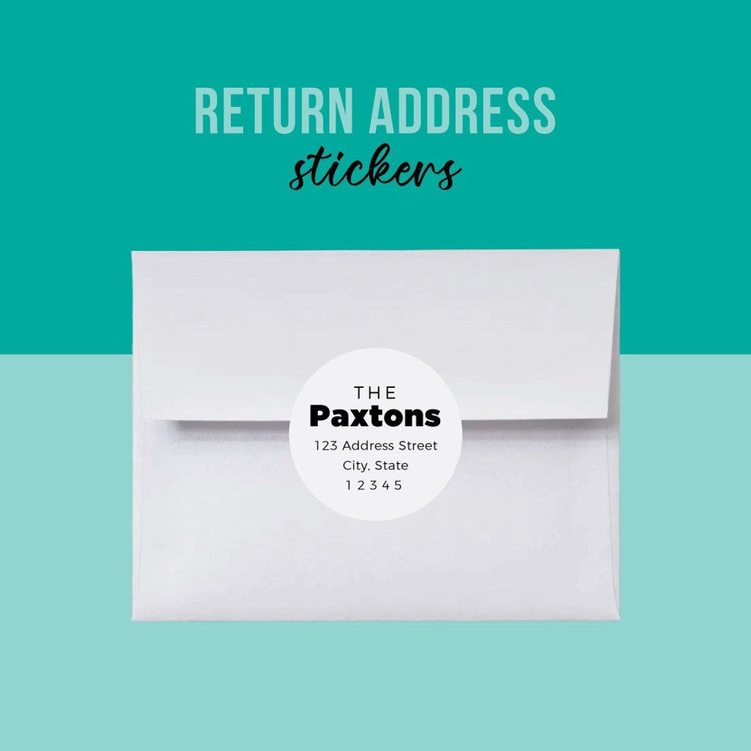 Return Address Labels - 2” Round - Set of 50 - Etsy