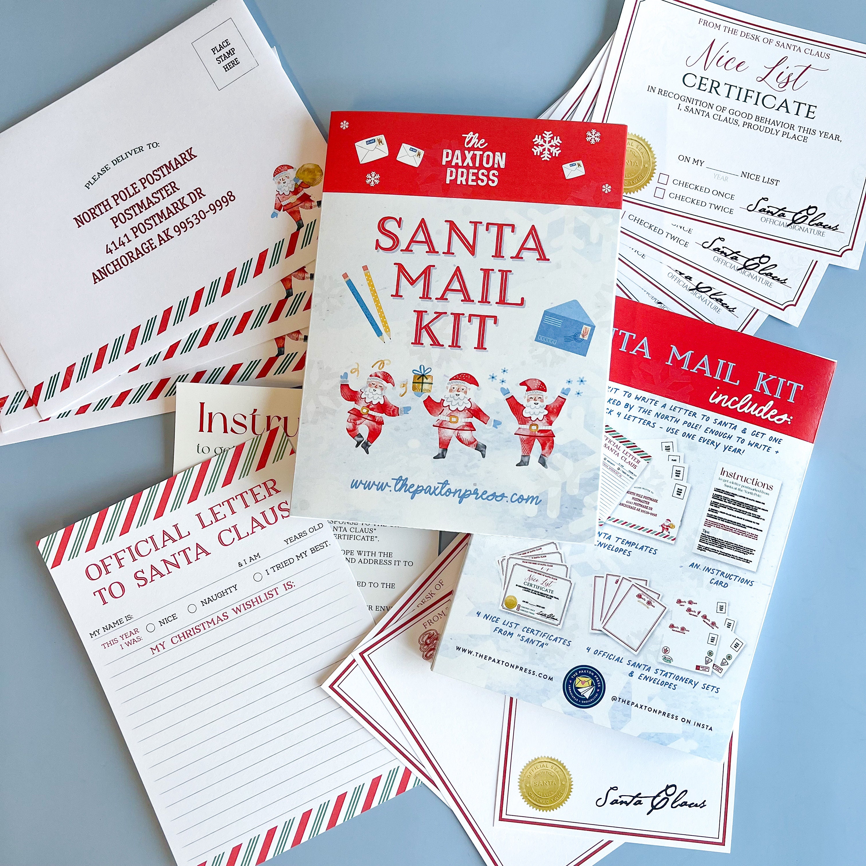 Snail Mail Letter to Santa Writing Kit Santa Stationery - Etsy