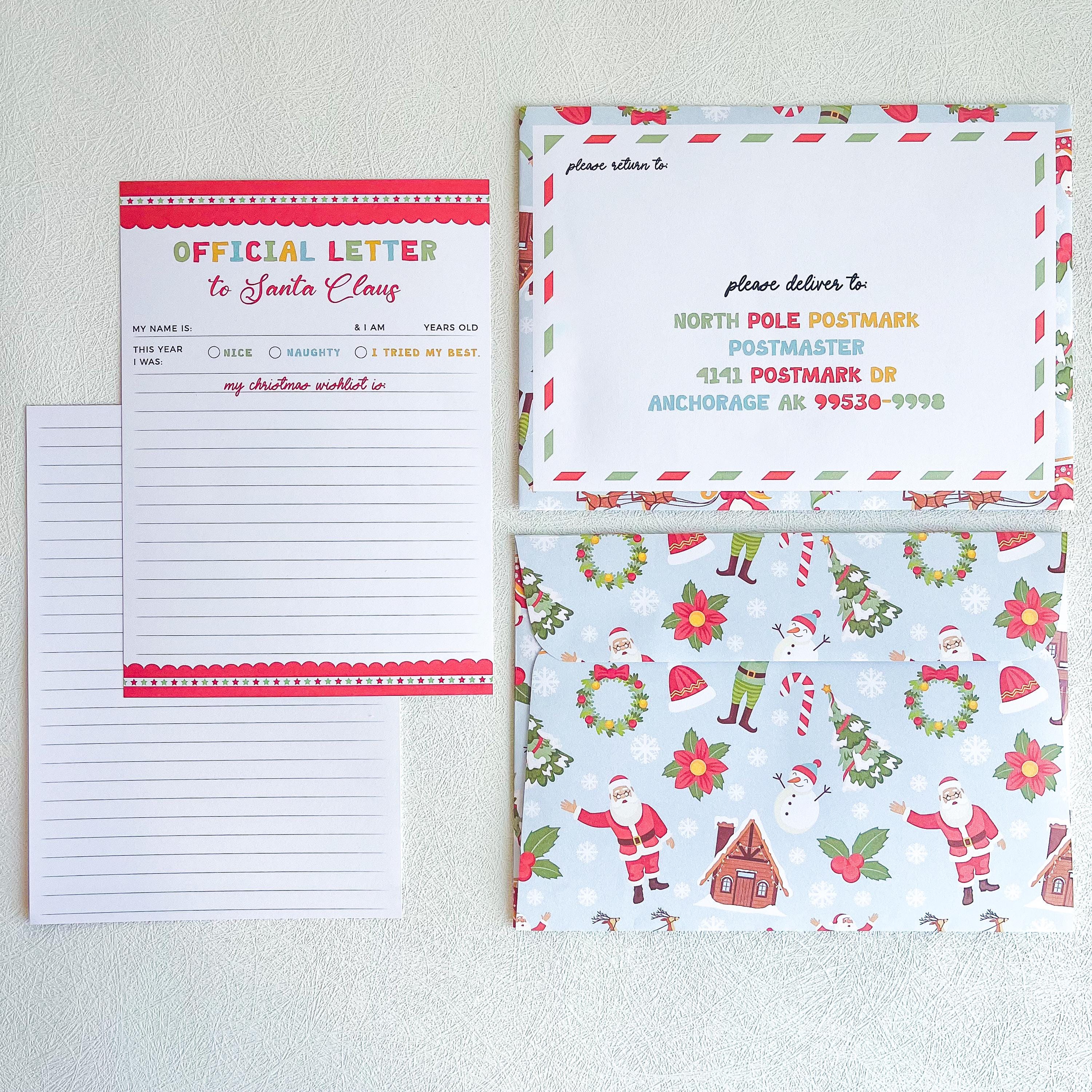 Snail Mail Letter to Santa Writing Kit - Santa Stationery - Etsy