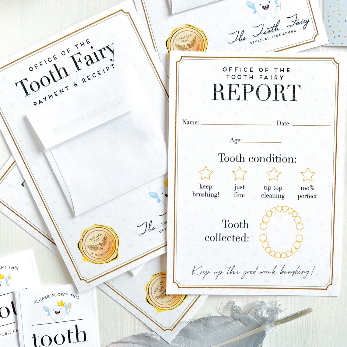 Tooth Fairy Kit Lost Tooth Kit A Letter From the Tooth - Etsy