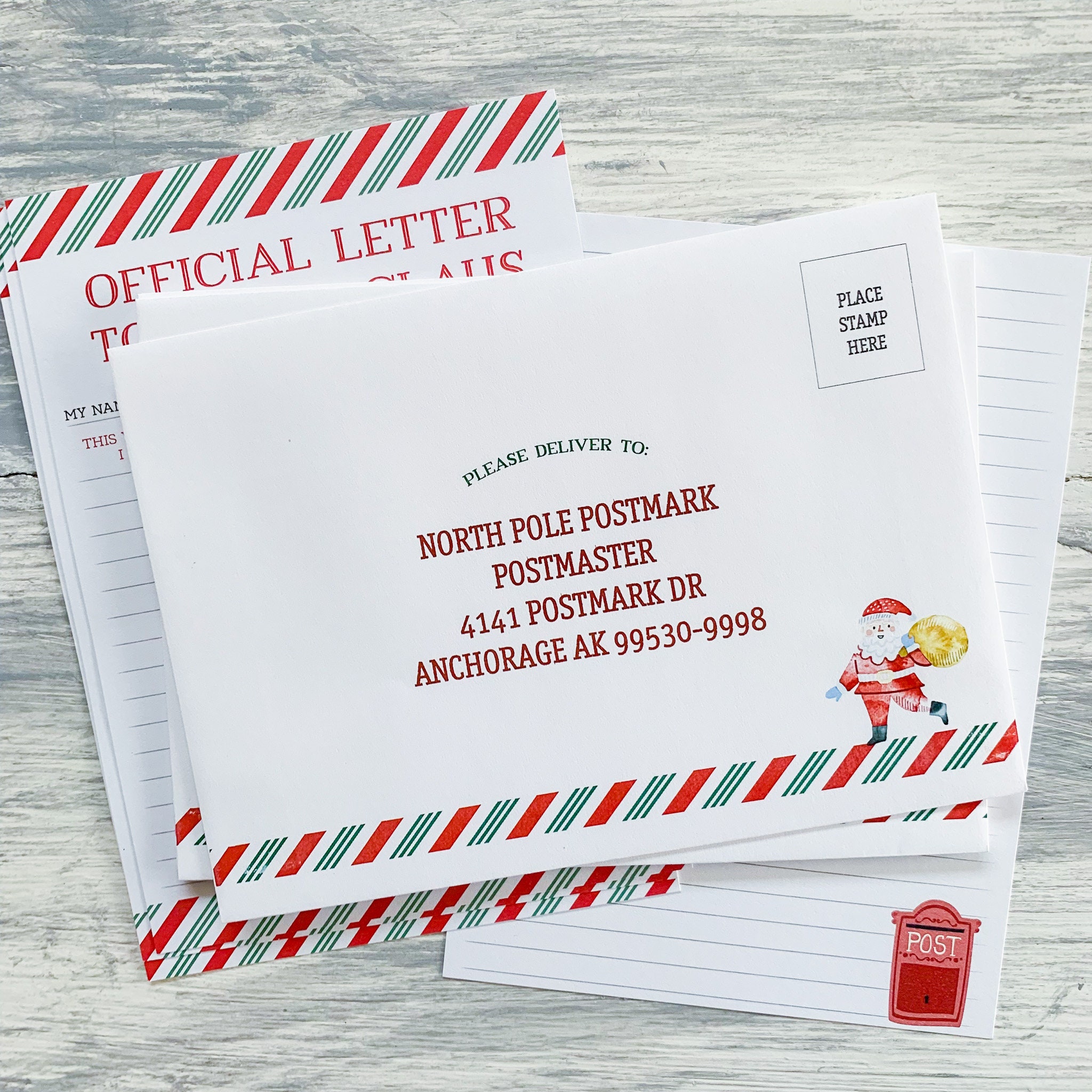 Snail Mail Letter to Santa Writing Kit Santa Stationery - Etsy