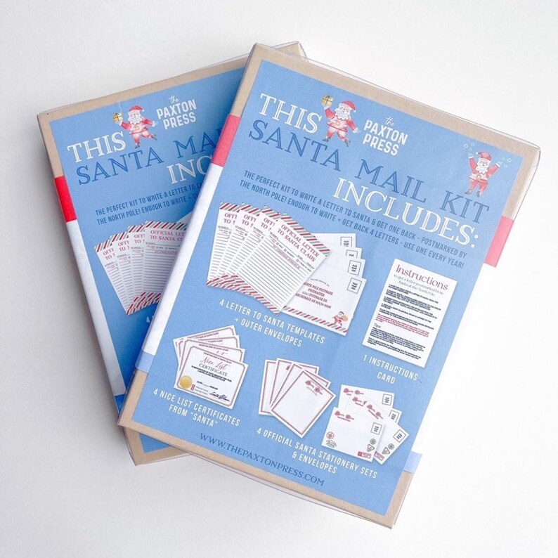 Snail Mail Letter to Santa Writing Kit Santa Stationery - Etsy