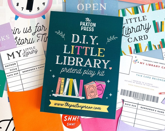 D.I.Y. Little Library Pretend Play Kit - Etsy