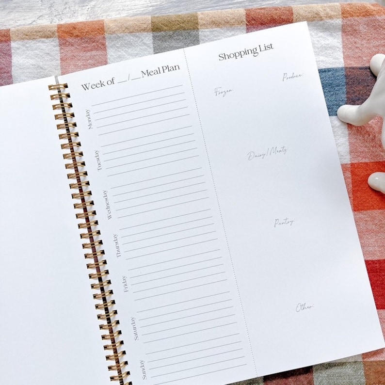 Weekly Meal Planning Notebook With Tear-able Shopping List - Etsy
