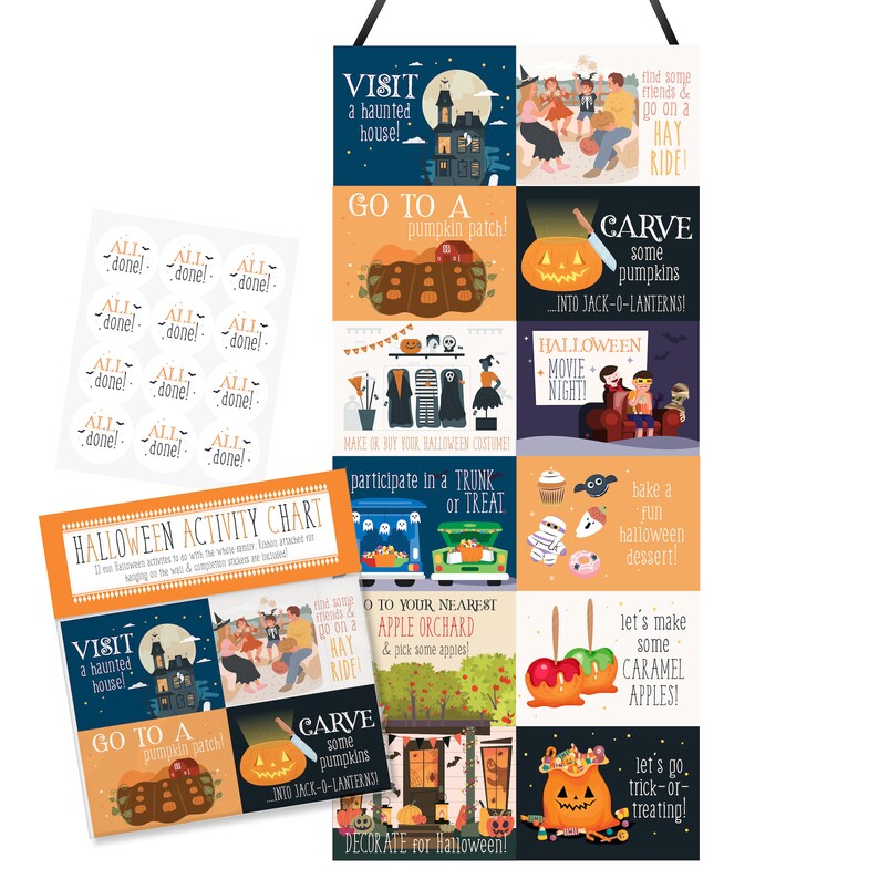 12 Days of Halloween Kid's Activity Chart - Etsy