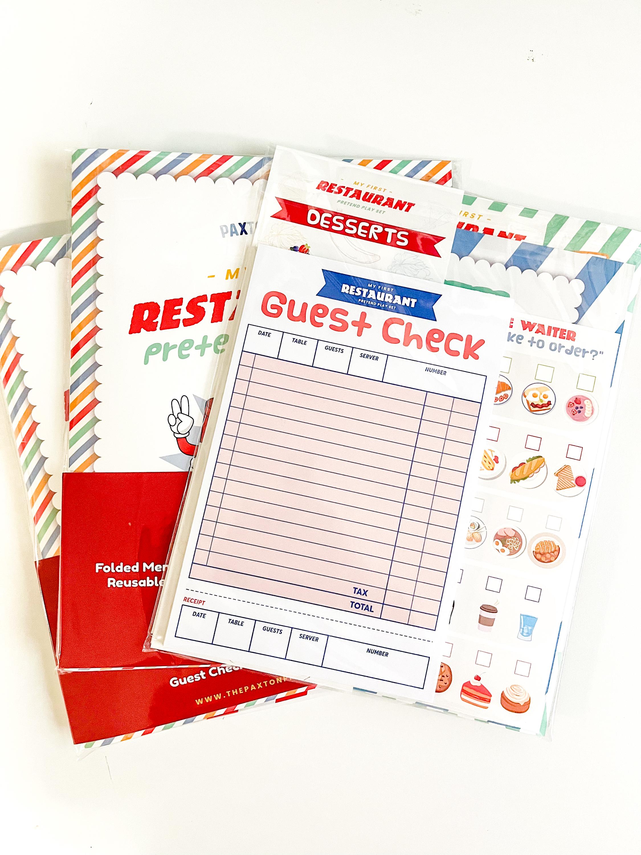 My First Restaurant Pretend Play Set - for Dramatic Play! - Etsy
