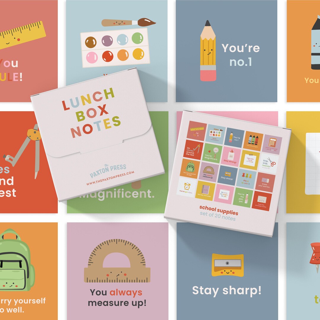 Kawaii Lunch Box Notes: Motivational Cards for Kids (pack of 20) - Etsy
