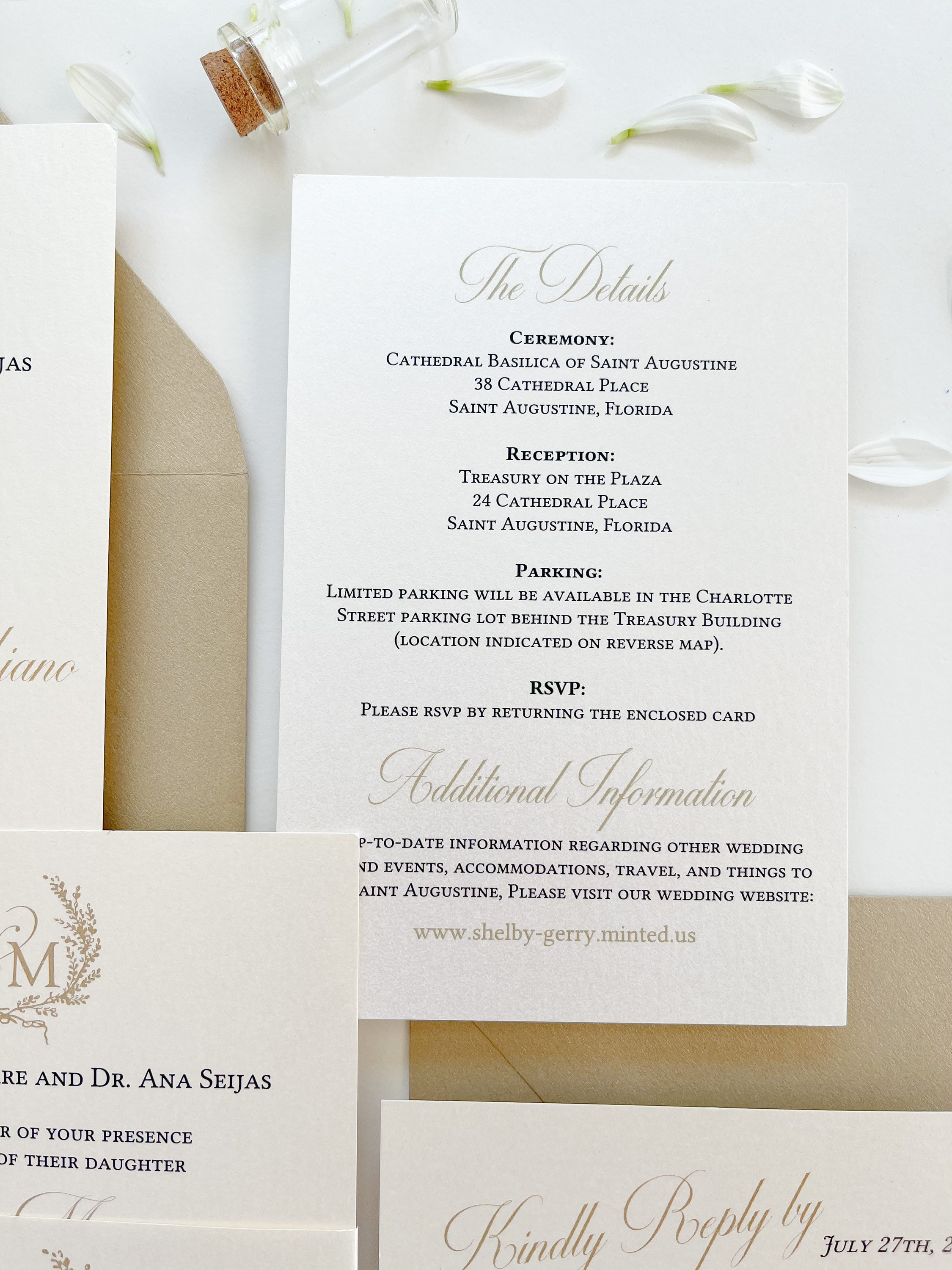 Classic Monogram Pearlescent Wedding Invitation Suite - Etsy