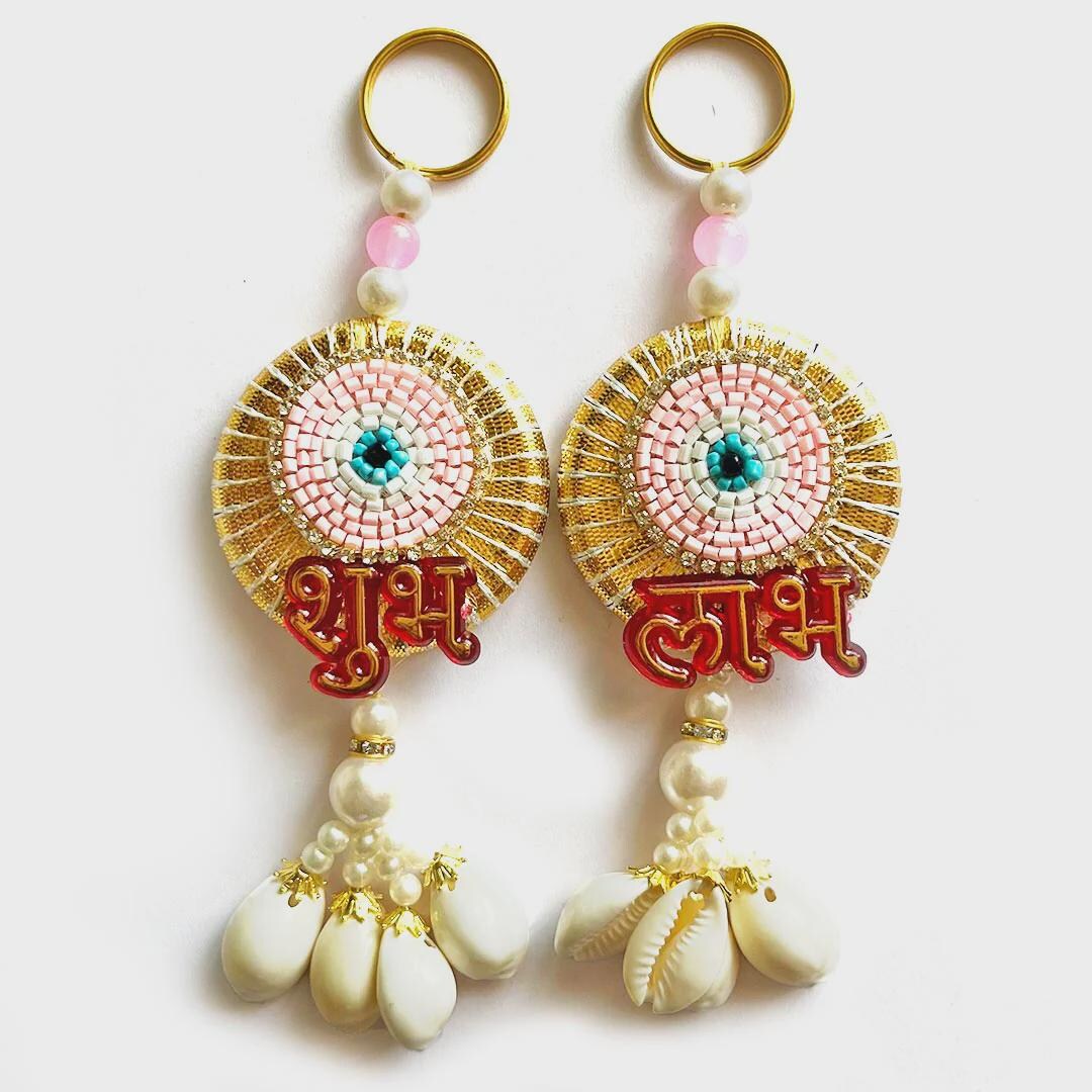 Evil Eye With Shell Tassel Shubhlabh Hanging | Nazar Protection Decor ...