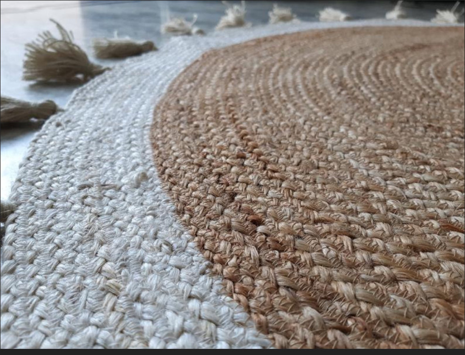 Hand Braided Round Jute Rug Area Rug Custom Size Round Rug - Etsy
