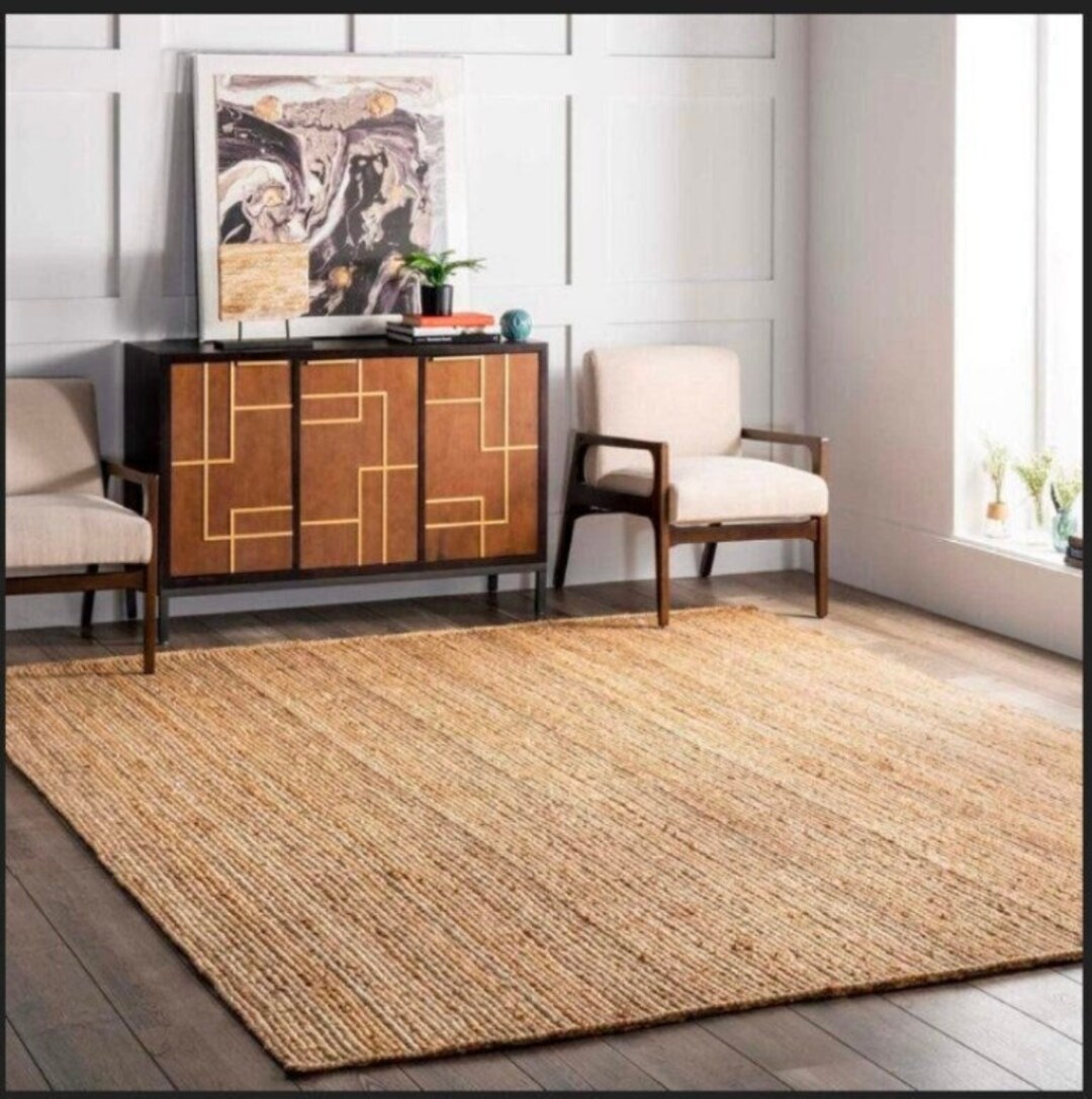 50% off Natural Jute Rug, Floor Jute Rug, Home Decor Rug, Runner Jute ...