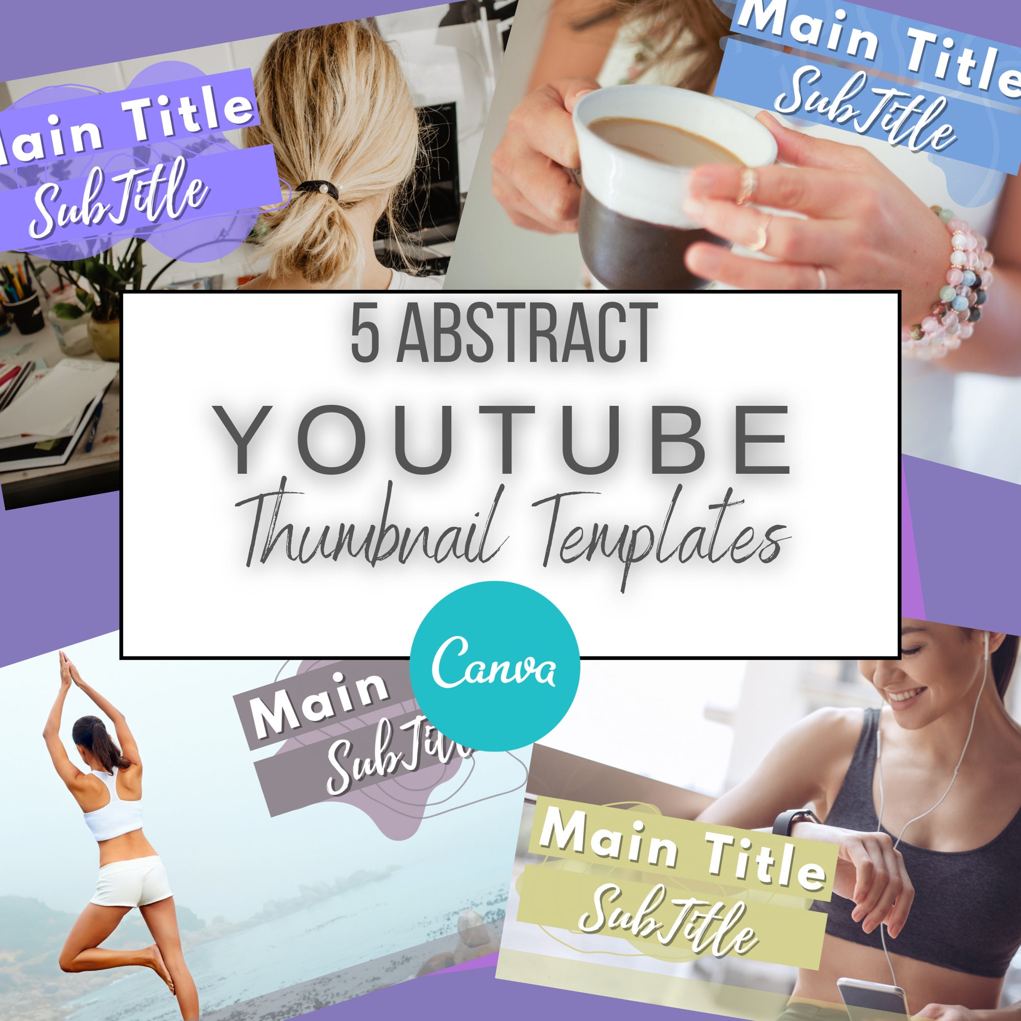5 HIGHLY CLICKABLE Youtube Thumbnail Templates for Canva - Youtube ...