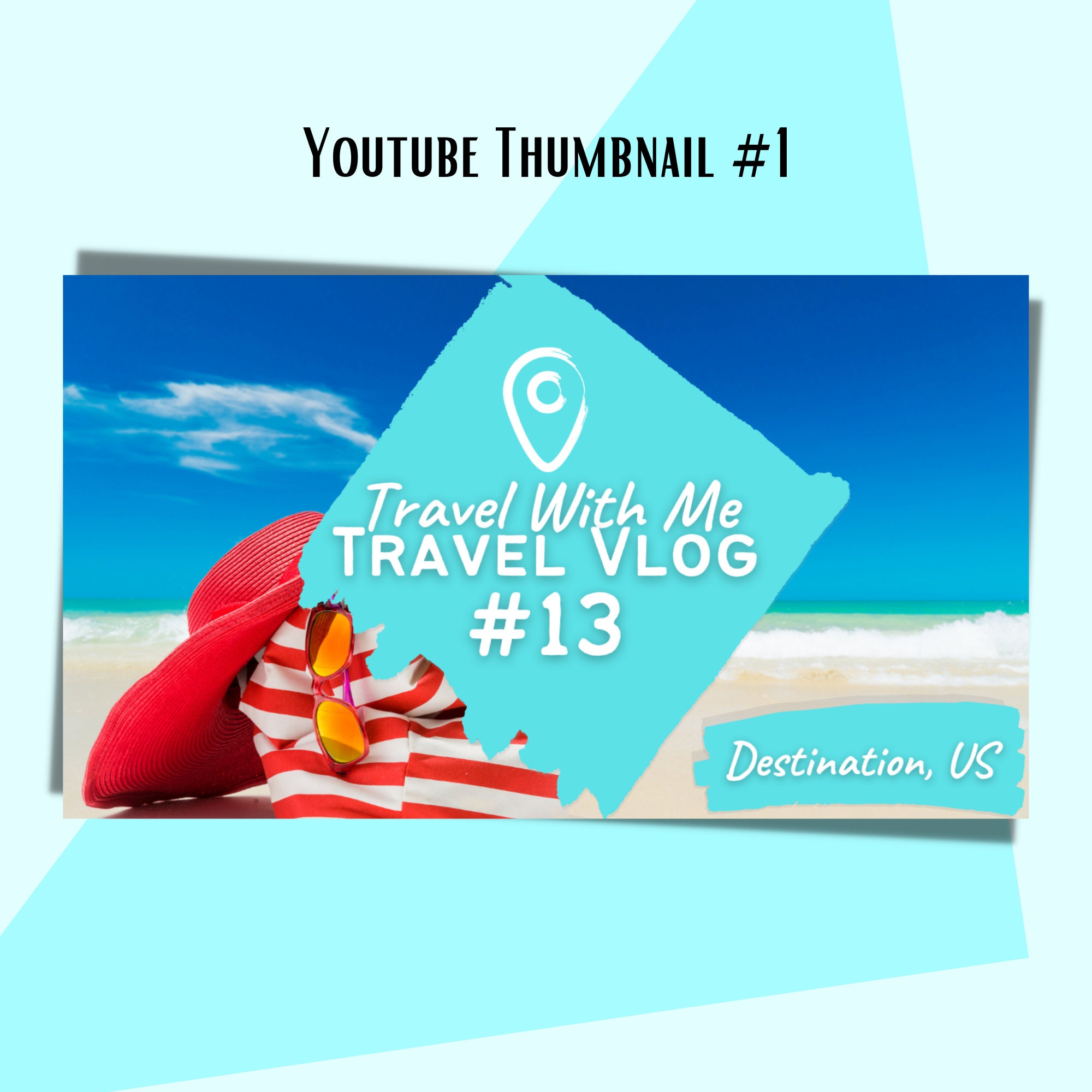 Youtube Thumbnail Kit | Editable Canva Template | Travel Branding ...