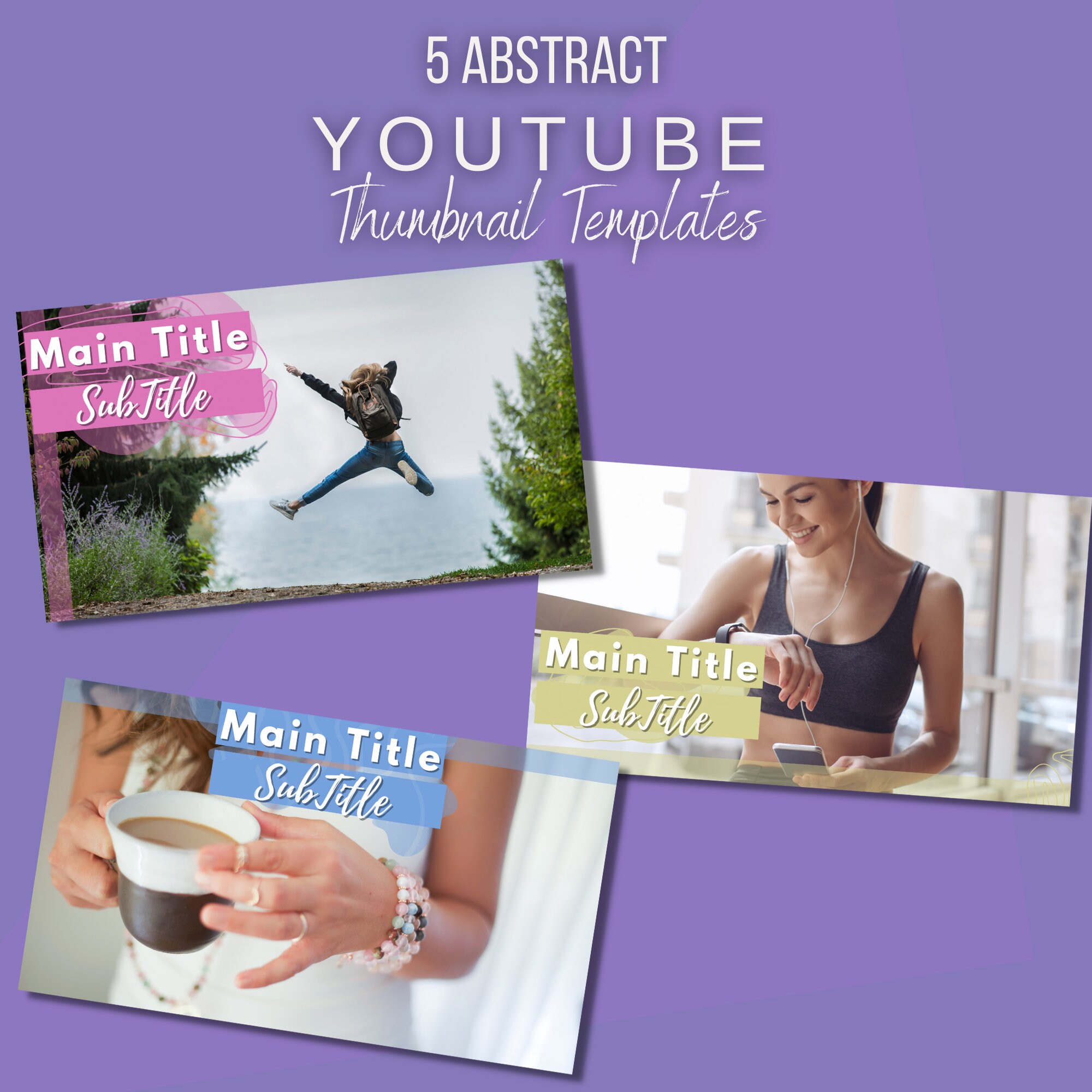 5 HIGHLY CLICKABLE Youtube Thumbnail Templates for Canva - Youtube ...
