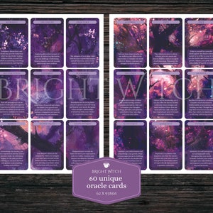 SHADOW WORK Printable Oracle Deck WITH Deck Box / Darkwood Dreaming / 60 Oracle Cards / Digital ...