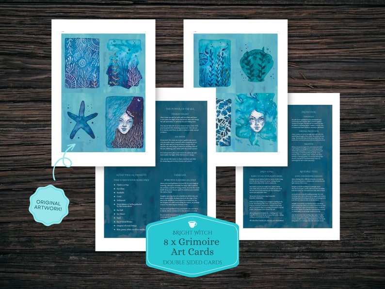 Sea Witch Pocket Grimoire: Printable Witch Journal Pages (PDF) - Etsy ...