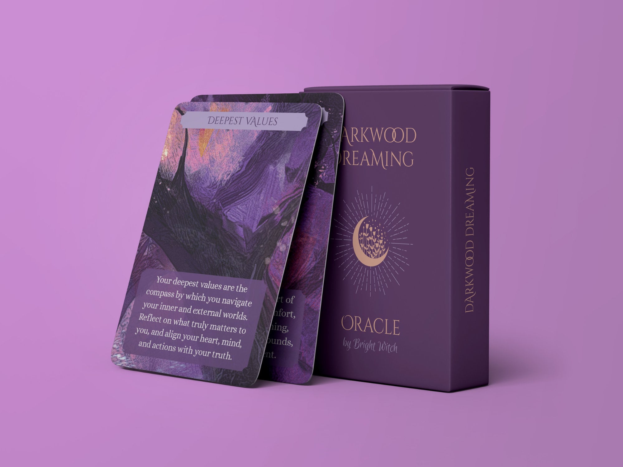 Shadow Work Printable Oracle Deck With Deck Box Darkwood Dreaming 60 Oracle Cards Digital
