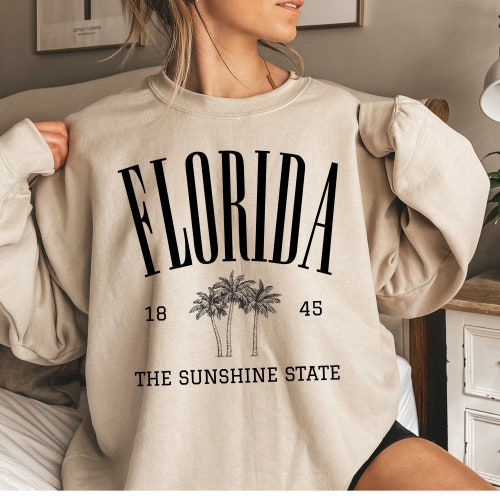 Florida State Sweatshirt Florida Fan Crewneck Florida - Etsy