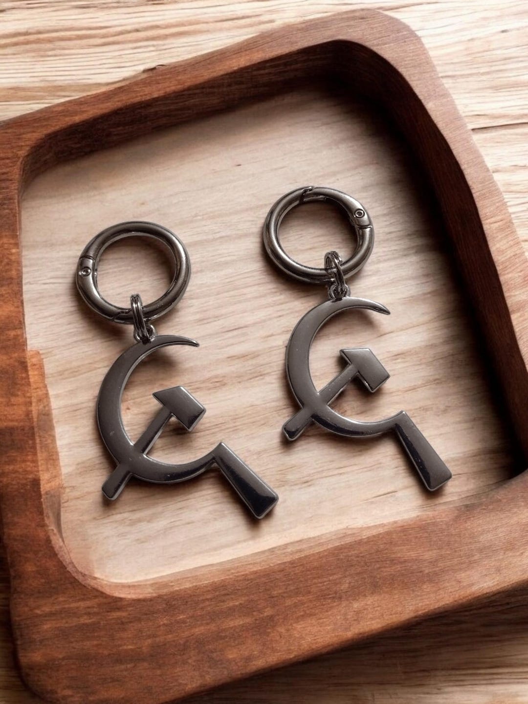 Punk Metal Goth Communist Hammer and Sickle Silver Plated Bootcharms - Etsy