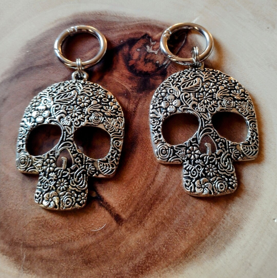 Large Pair Day of the Dead Skull Bootcharms Boot Charms - Etsy