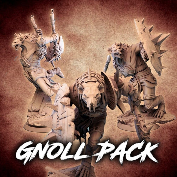 Figurine Gnoll Pack Lord of the Print 3D Printing - Etsy