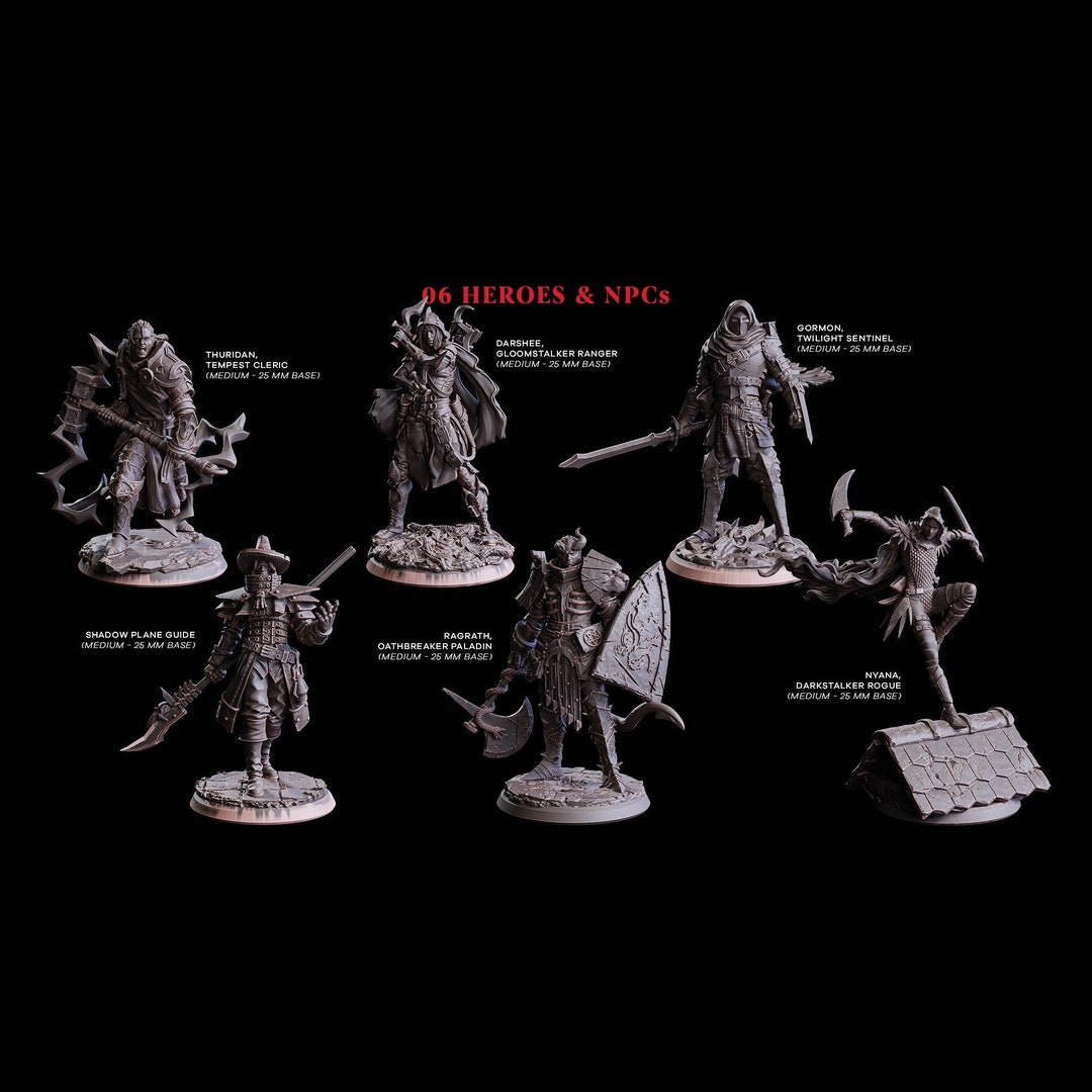 Figurine JDR Heros Pack 02 Flesh Of gods Impression 3D - Etsy France