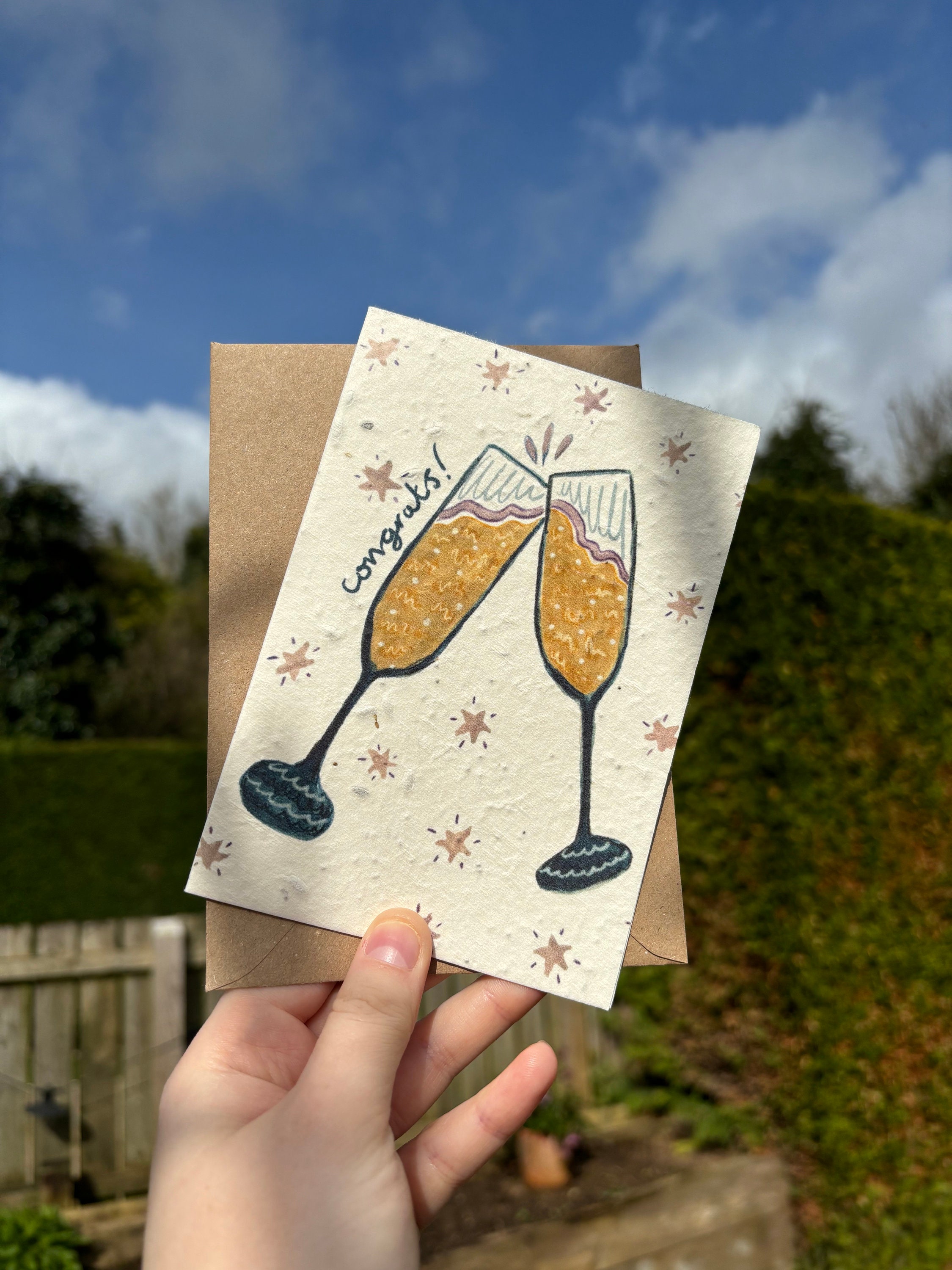 Congratulations Card - Celebration Card - Engagment Gifts - Sustainable ...