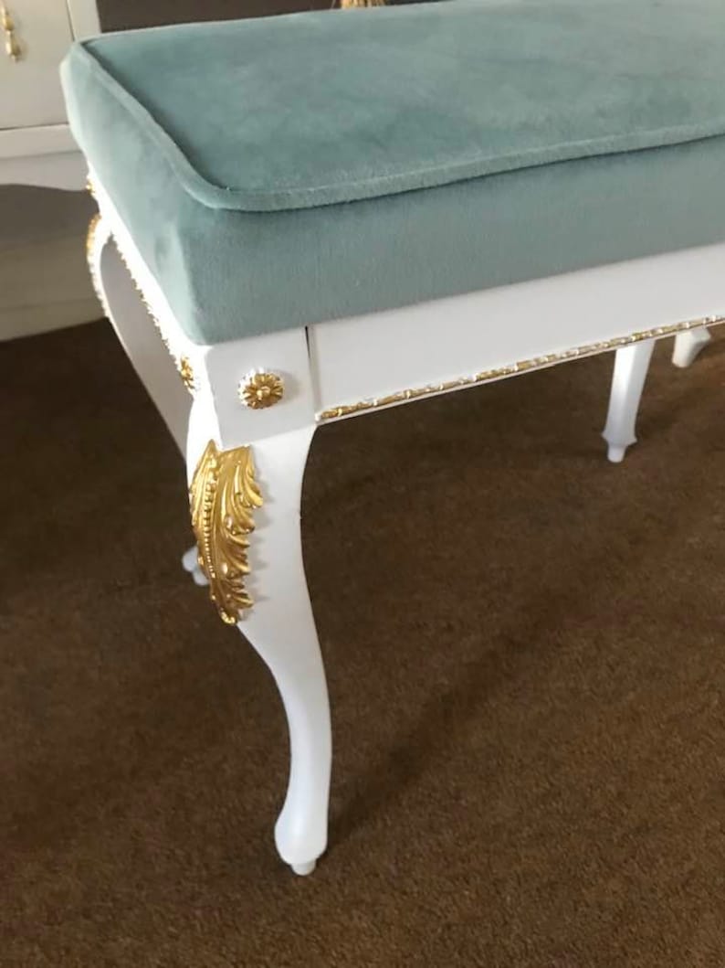 Vintage French Style Dressing Table and Stool - Etsy UK